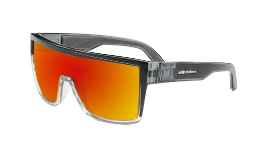 Red Mirror Lens Visor Sunglasses | Bomber Eyewear