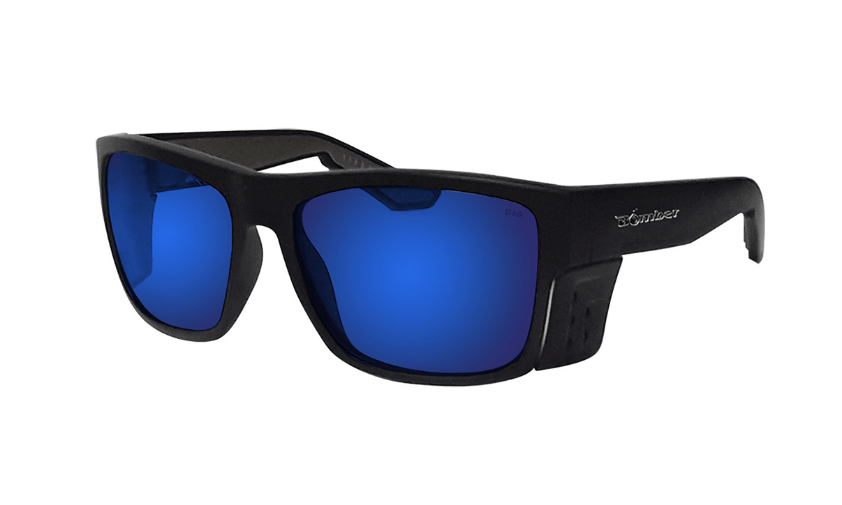 CLUTCH Safety - Polarized Blue Mirror (Grande Available) – Bomber Eyewear