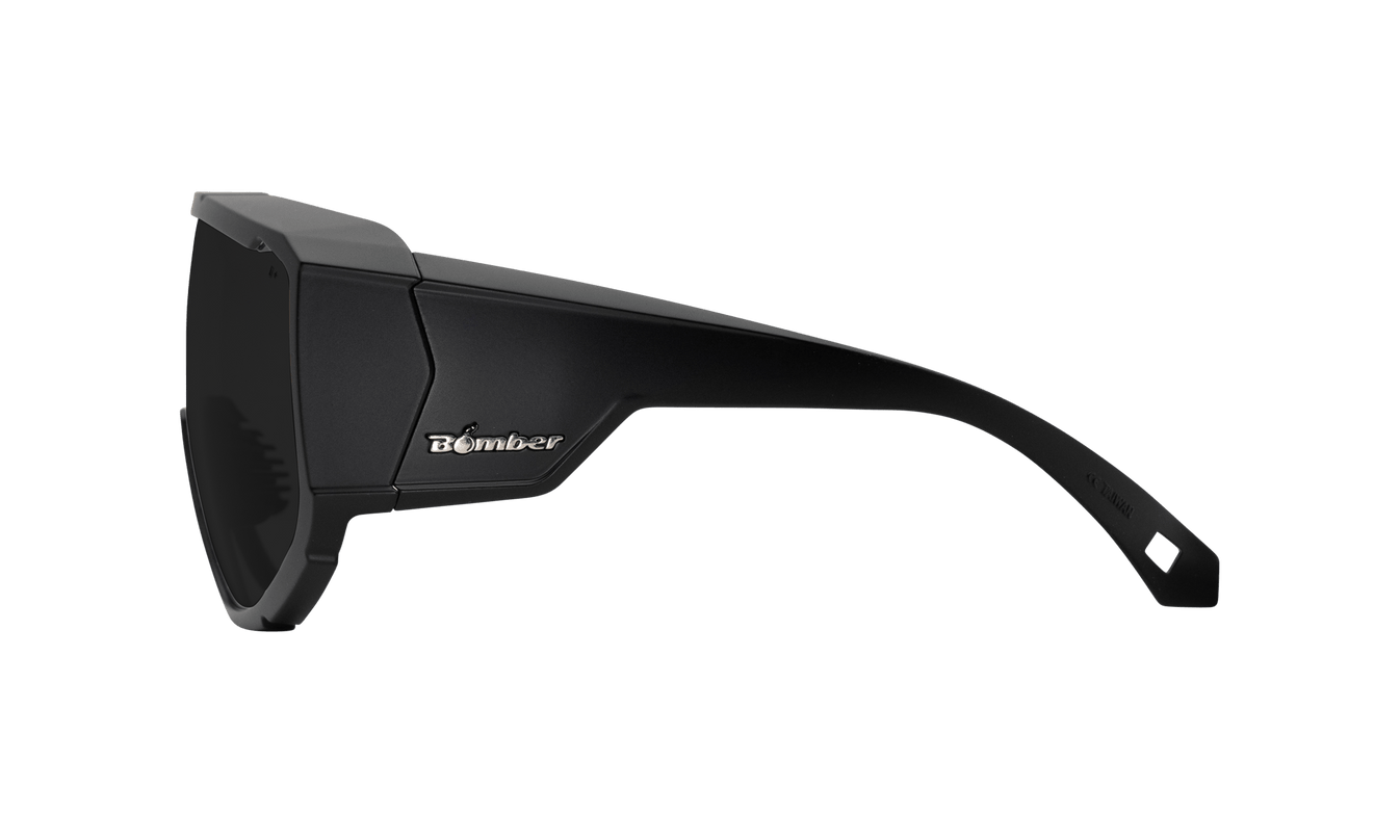 Magnum Oversized Black Shades (Smoke) | Bomber Eyewear