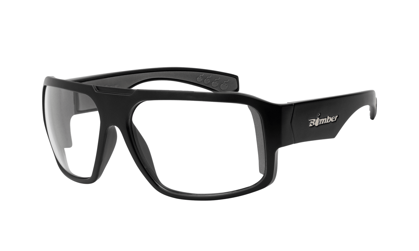 Bomber Mega Bomb Clear Lens Safety Glasses with Black Frame – Bomber ...