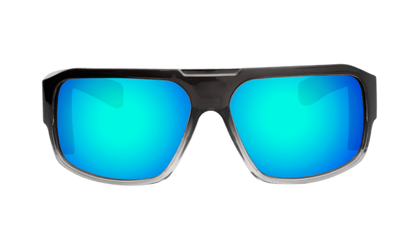 Polarized Blue Mirror Gray Frame Sunglasses | Bomber Eyewear