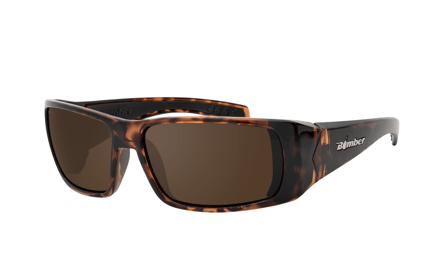 Glossy Tortoise Shell Sunglasses (Polarized Lenses) – Bomber Eyewear