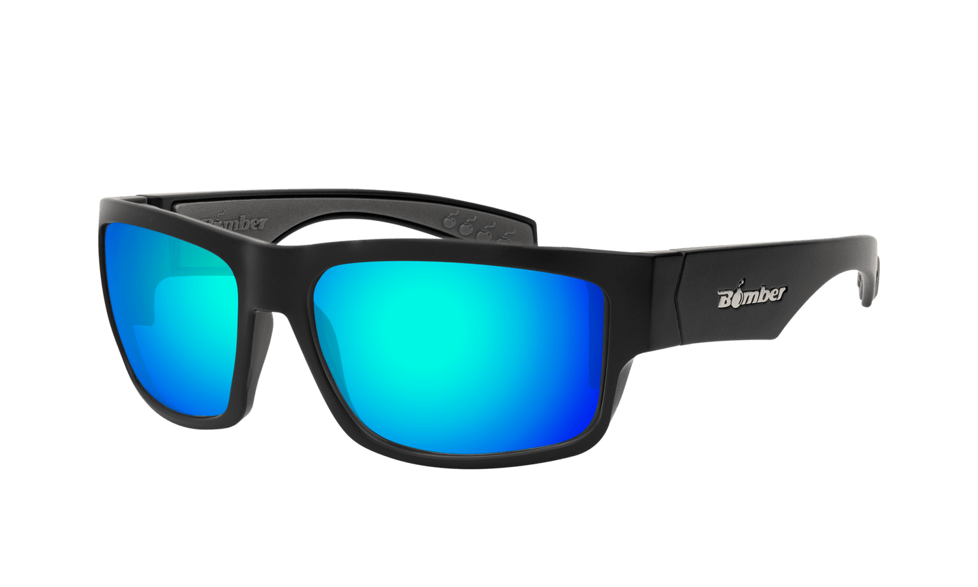 Polarized Blue Mirror Safety Sunglasses | Bomber Eyewear