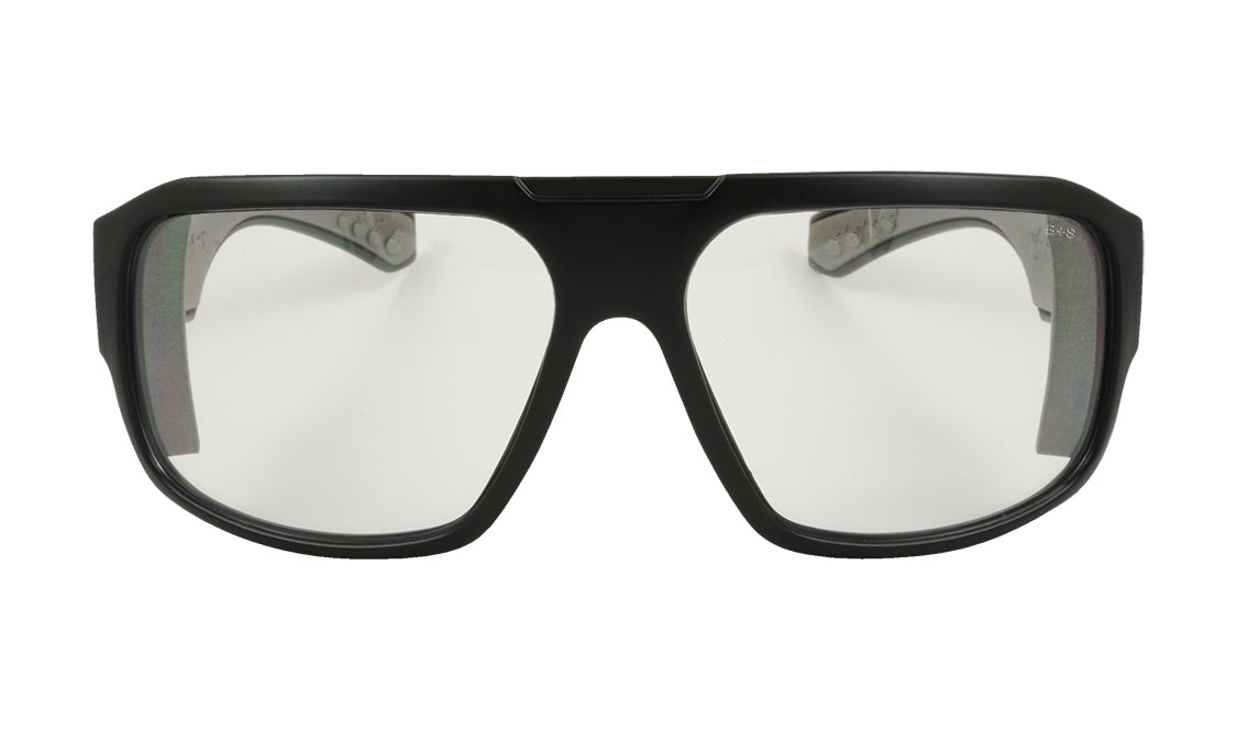 Bomber Mega Bomb Clear Lens Safety Glasses with Black Frame