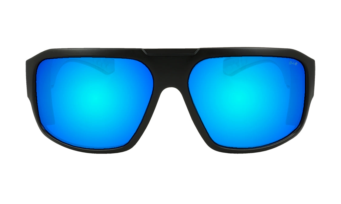 Bomber Mega Bomb Sunglasses with Blue Mirrored Lenses