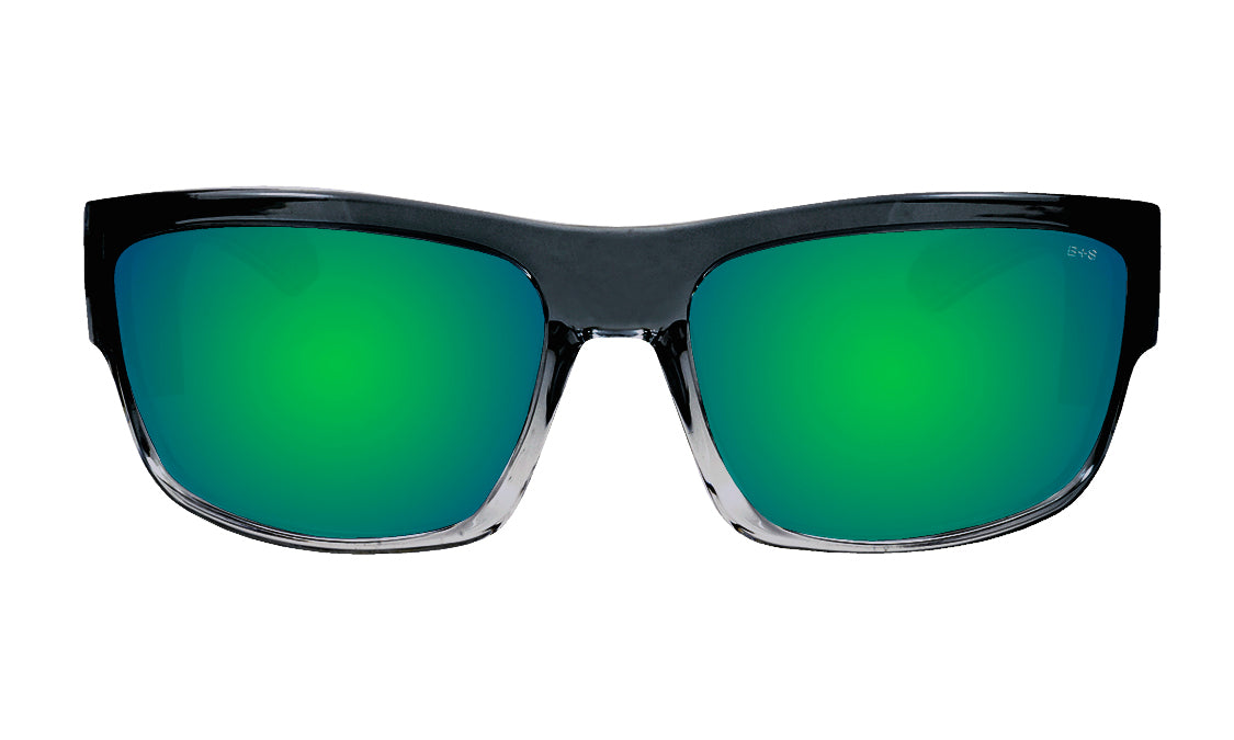 Green Safety Lens Crystal Frame Glasses | Bomber Eyewear